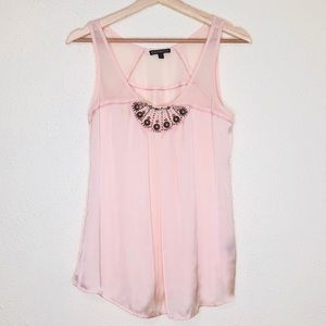 Express | Tops | Express Pink Sleeveless Jeweled Neckline Tank | Poshmark